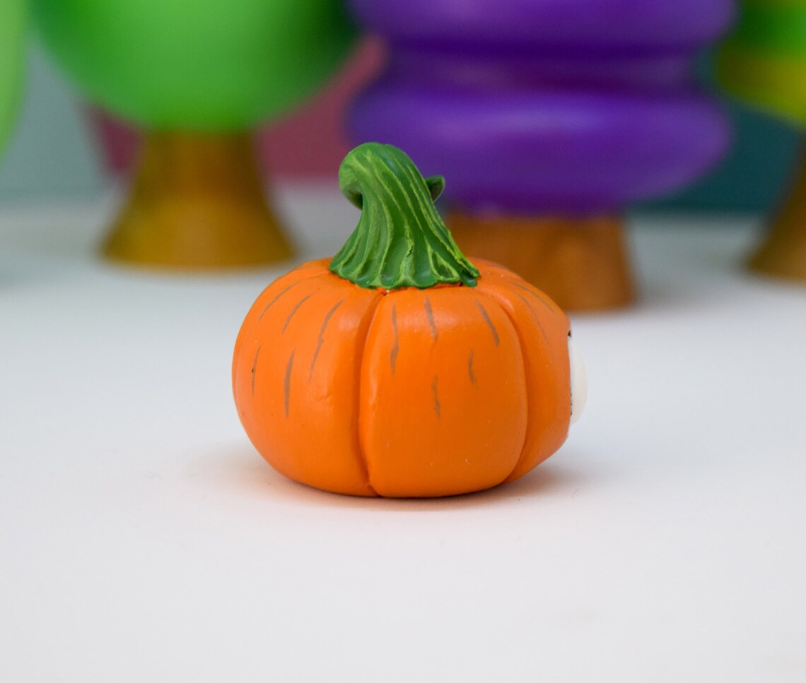 Pumpkin Decor Creepy Cute Miniature Pumpkin Halloween - Etsy
