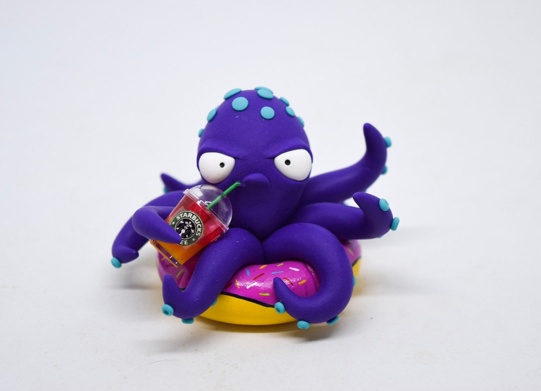 The Kraken Figure, Shelf Ornament, Mythical Creature, Polymer Clay ...