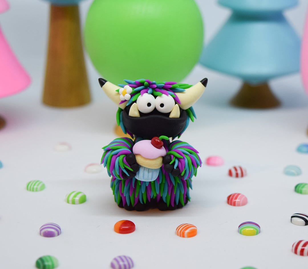 Mrs Monster, Cute Monster, Gift for Her, Gift for Him, Rainbow Monster ...