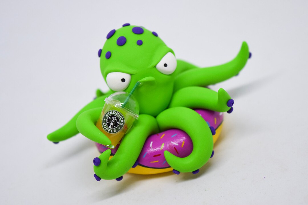 The Kraken Figure, Shelf Ornament, Mythical Creature, Polymer Clay ...