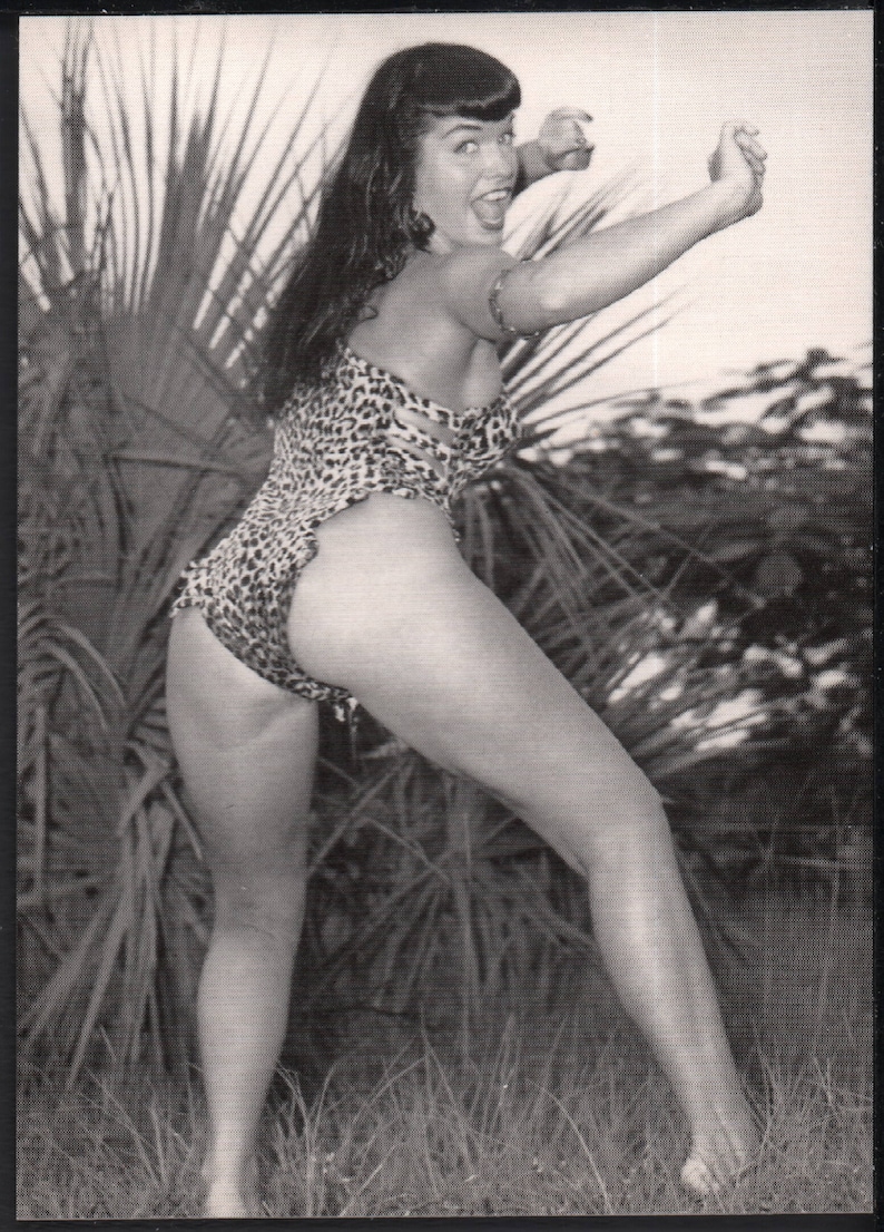 Bettie Page In Black Lace Trading Card : Bettie In Jungle Land | Etsy