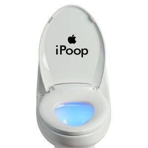 Ipoop Toilet Bathroom WC Sticker Decal - Funny Apple iPhone Ipod iPad ...