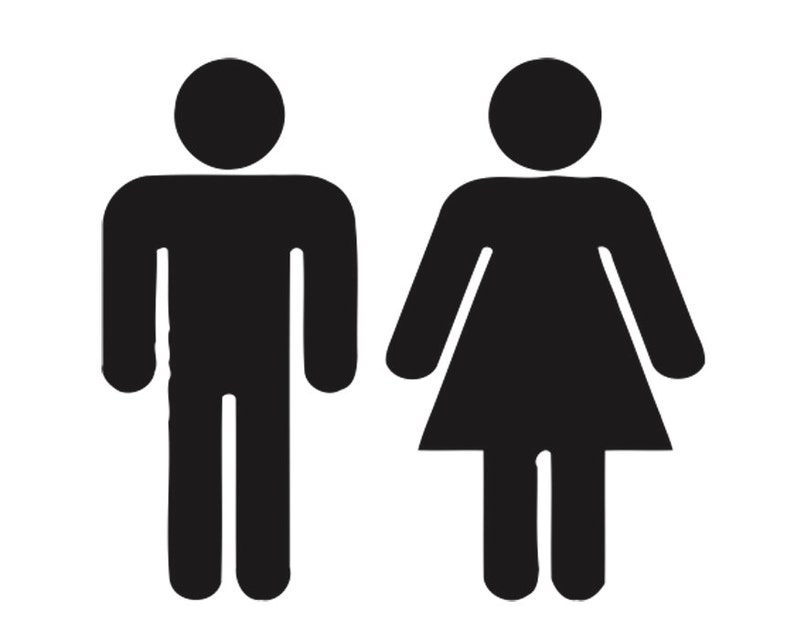 Ladies Gents Toilet Logo Door Car Bumper Vehicle Stickers Funny Humour ...