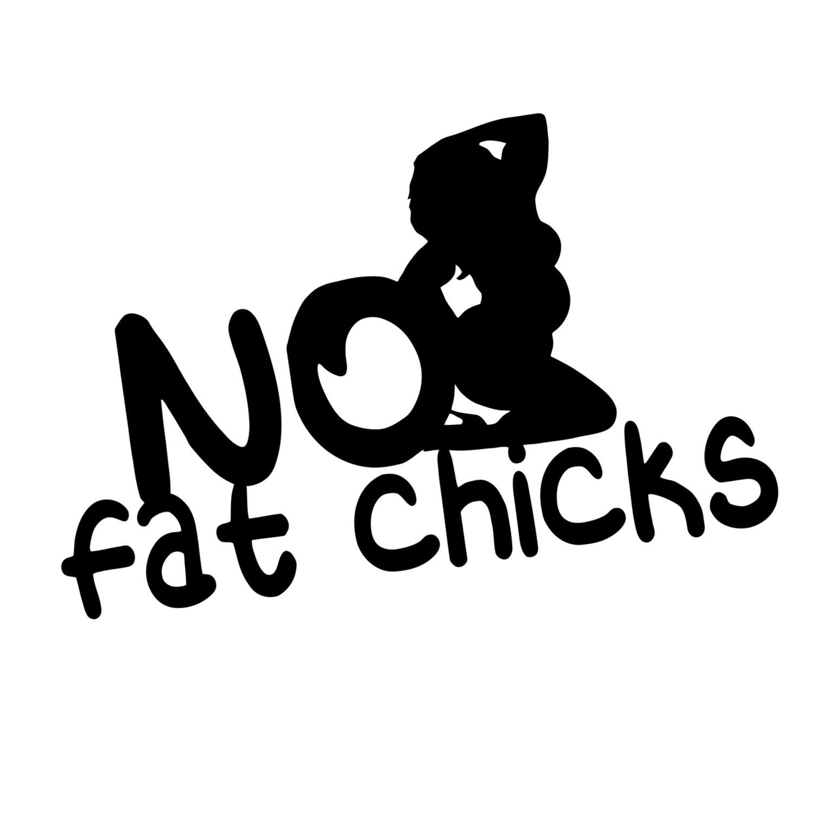No Fat Chicks citan a lema muestra Logo vehículo parachoques | Etsy