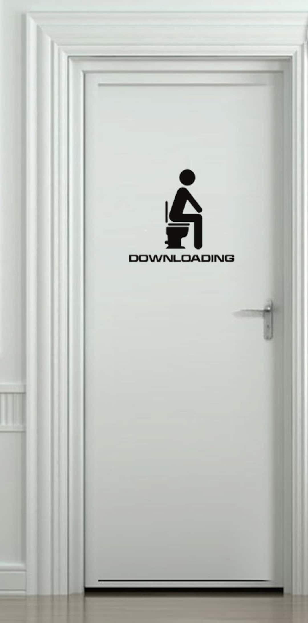 Downloading Toilet Bathroom Door Car Bumper Vehicle Stickers Funny ...