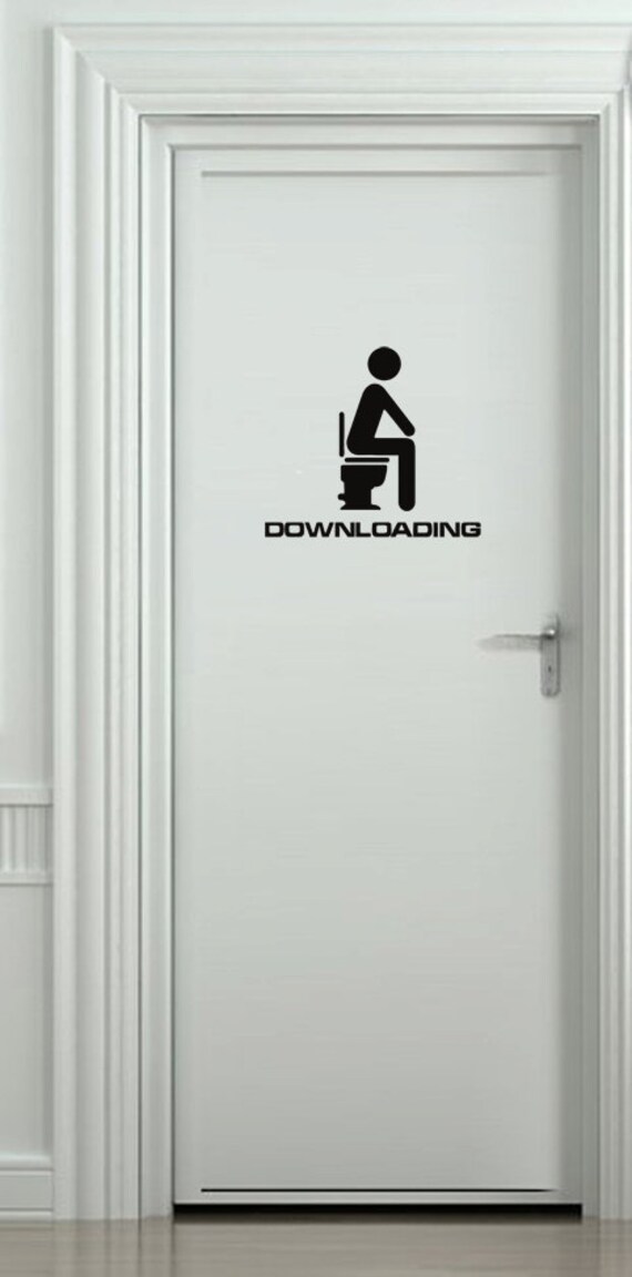 Downloading Toilet Bathroom Door Car Bumper Vehicle Stickers - Etsy