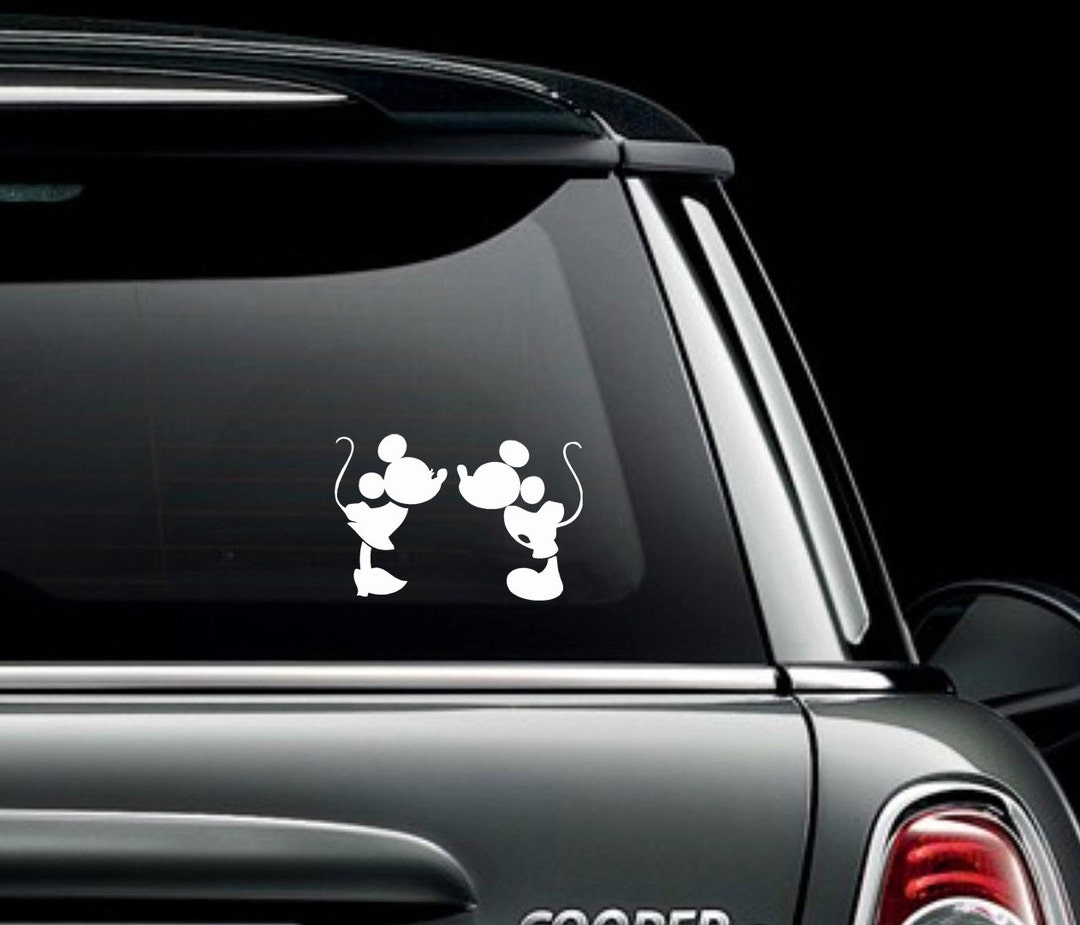 Mickey and Minnie Mouse Kiss Disney Childrens Kids Car Bumper Vehicle ...