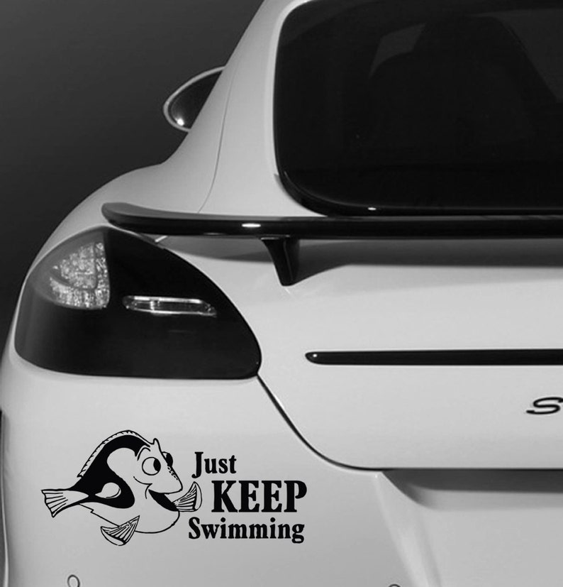 Dory Just Keep Swimming Finding Nemo Car Bumper Vehicle Sticker - Funny ...