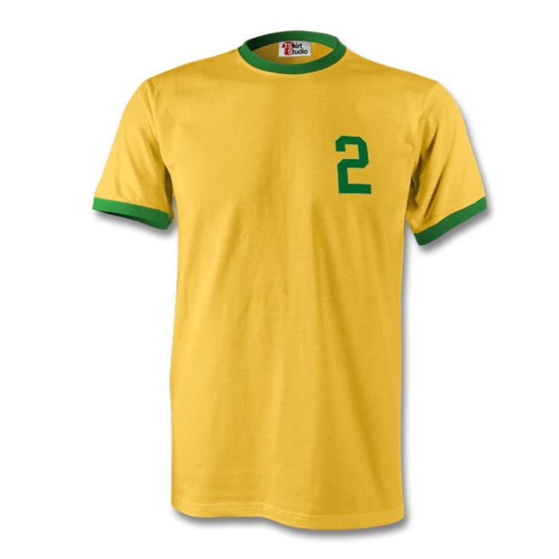 Cafu 2 Brazil Football Ringer T-shirt Yellow/green - Etsy