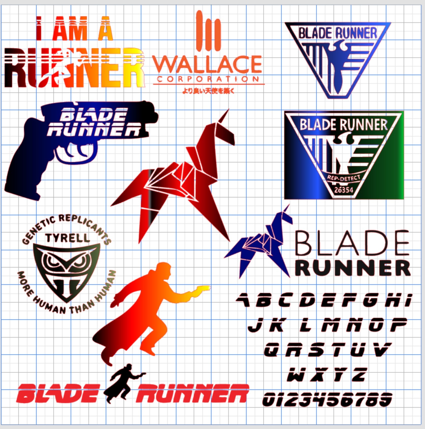 Blade Runn3r Decal Bundle 11 Digital Download File - Svg,png,jpg - Etsy