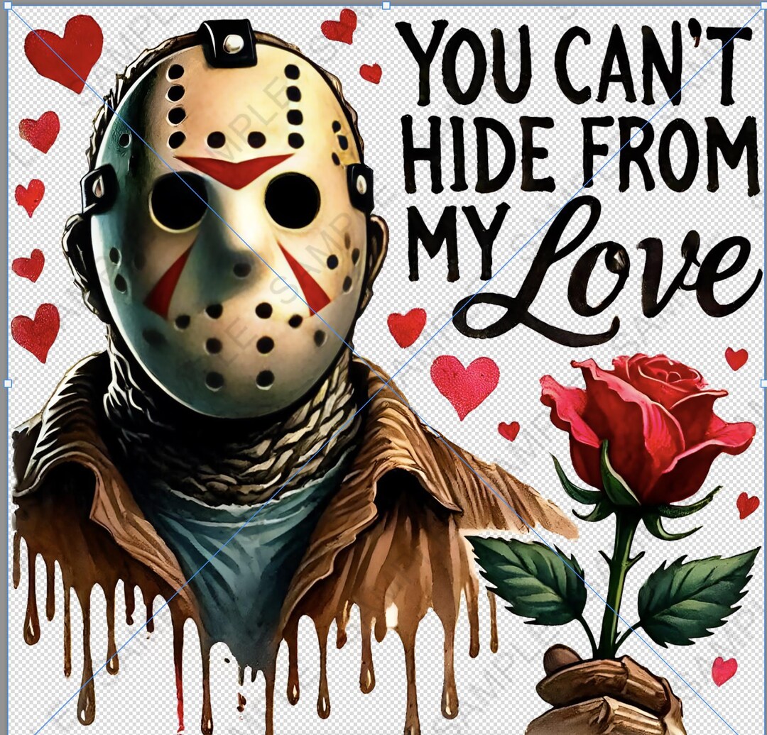 Jason With Rose Halloween High Resolution 300 Dpi 16 Bit DTF Instant ...