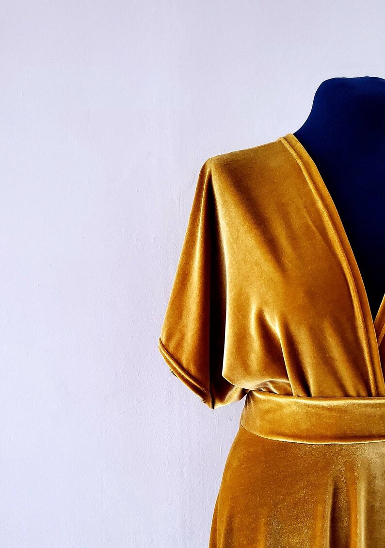 Velvet Bridesmaid Dress Mustard Velvet Dress Velvet Maxi - Etsy