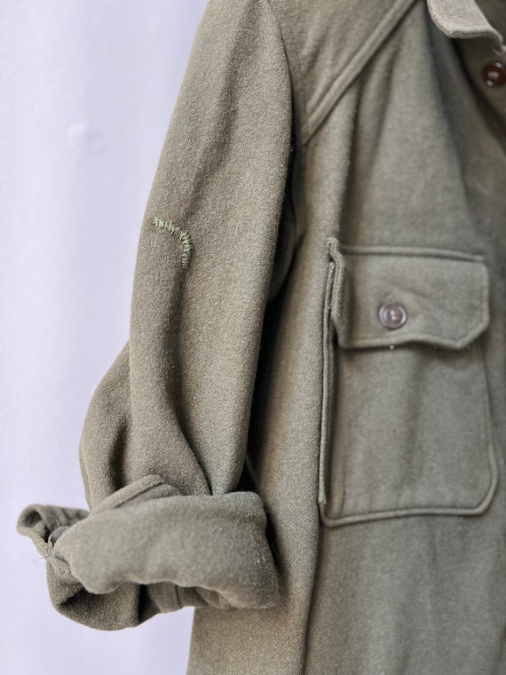 Vintage French Military Field Jacket- soft well worn … - Gem