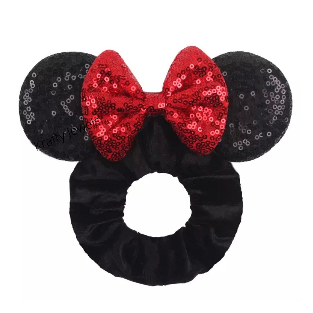 Black Red Mickey Mouse Ears Minnie Mouse Ears Black - Etsy