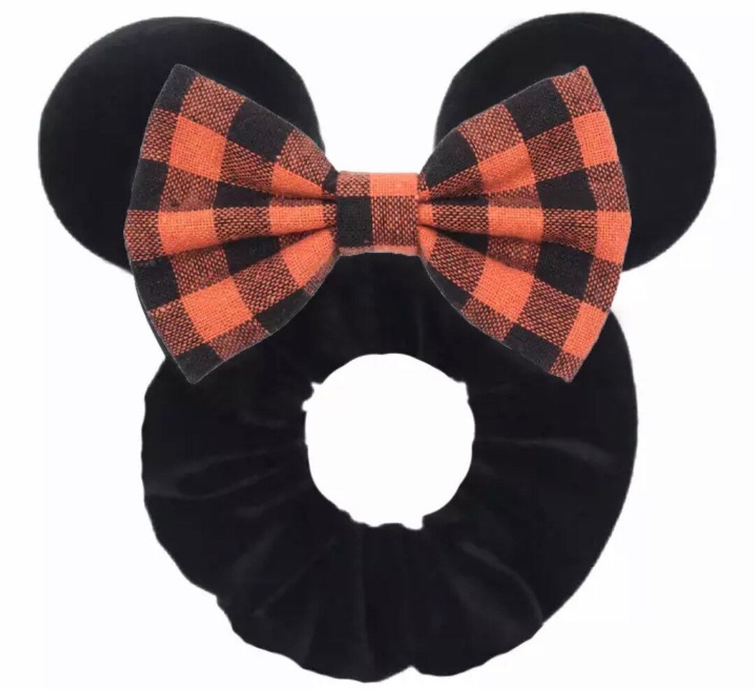 Halloween / Fall Mickey Mouse Ears Scrunchie, Minnie Mouse Ears ...