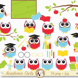 Graduation Owls Clipart Back to School Owls Clipart School Clip Art ...