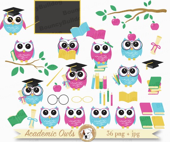 Cute Owl Clip Art Graduating