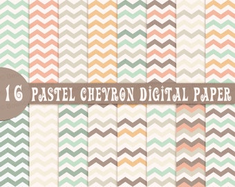 Pastel Digital Paper pastel Chevron Digital Paper - Etsy