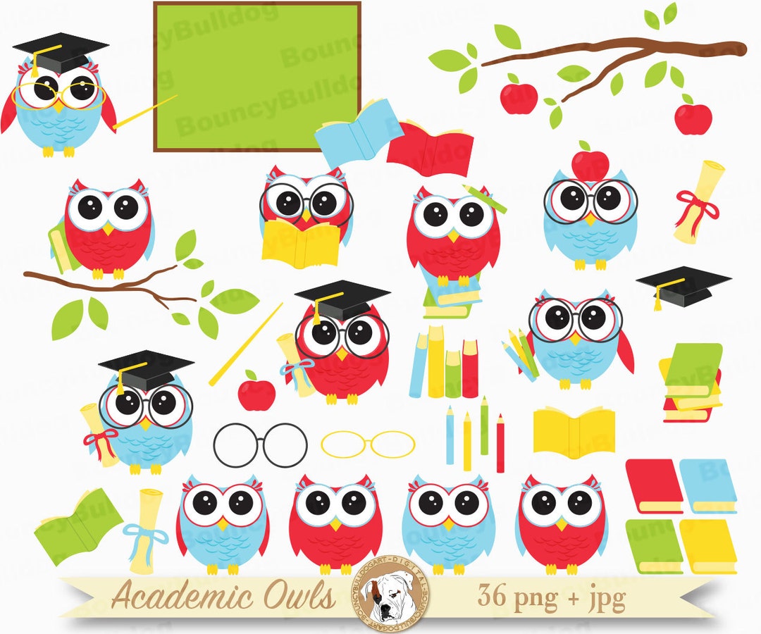 Graduation Owls Clipart Back to School Owls Clipart School Clip Art ...