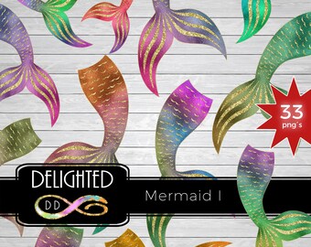 Mermaid Tail Clipart | Etsy