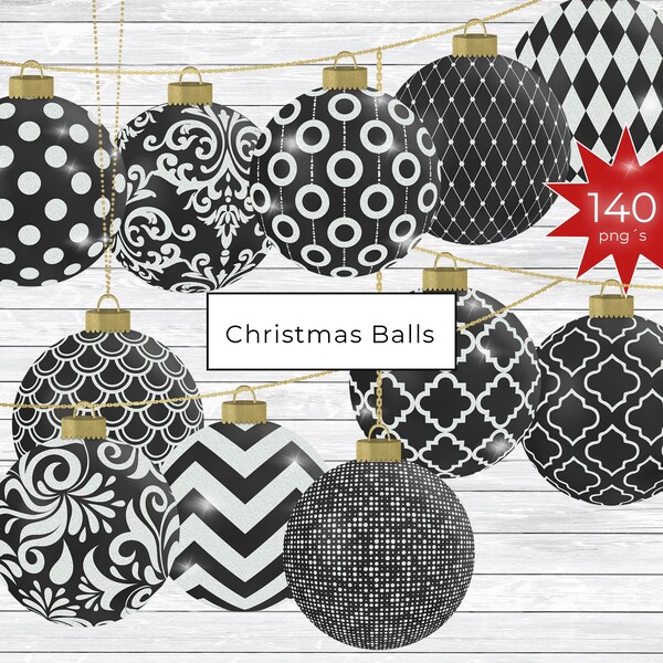 Black White Ornament - Etsy