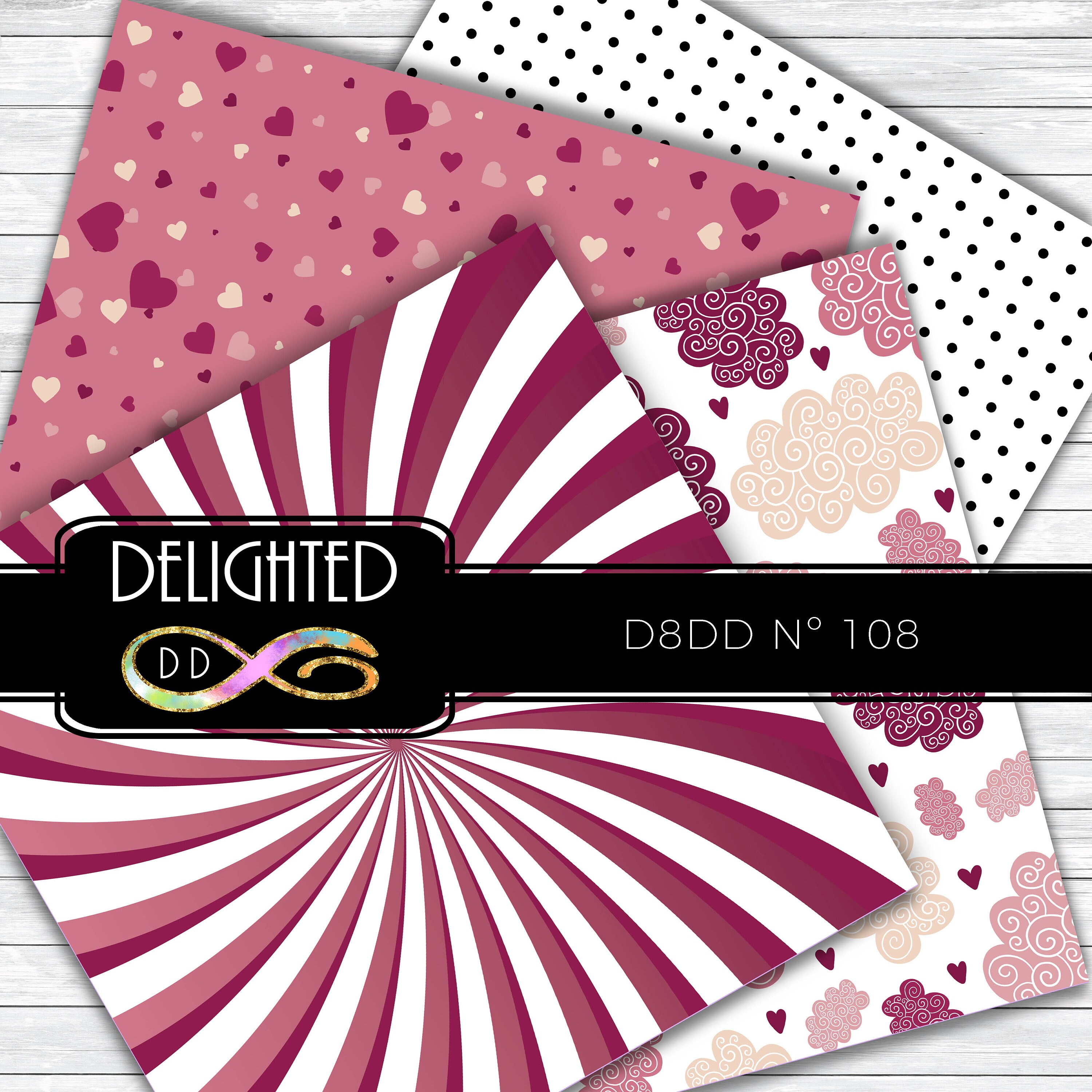 Valentine Digital Paper amour coeur Saint Valentin romantique - Etsy Canada