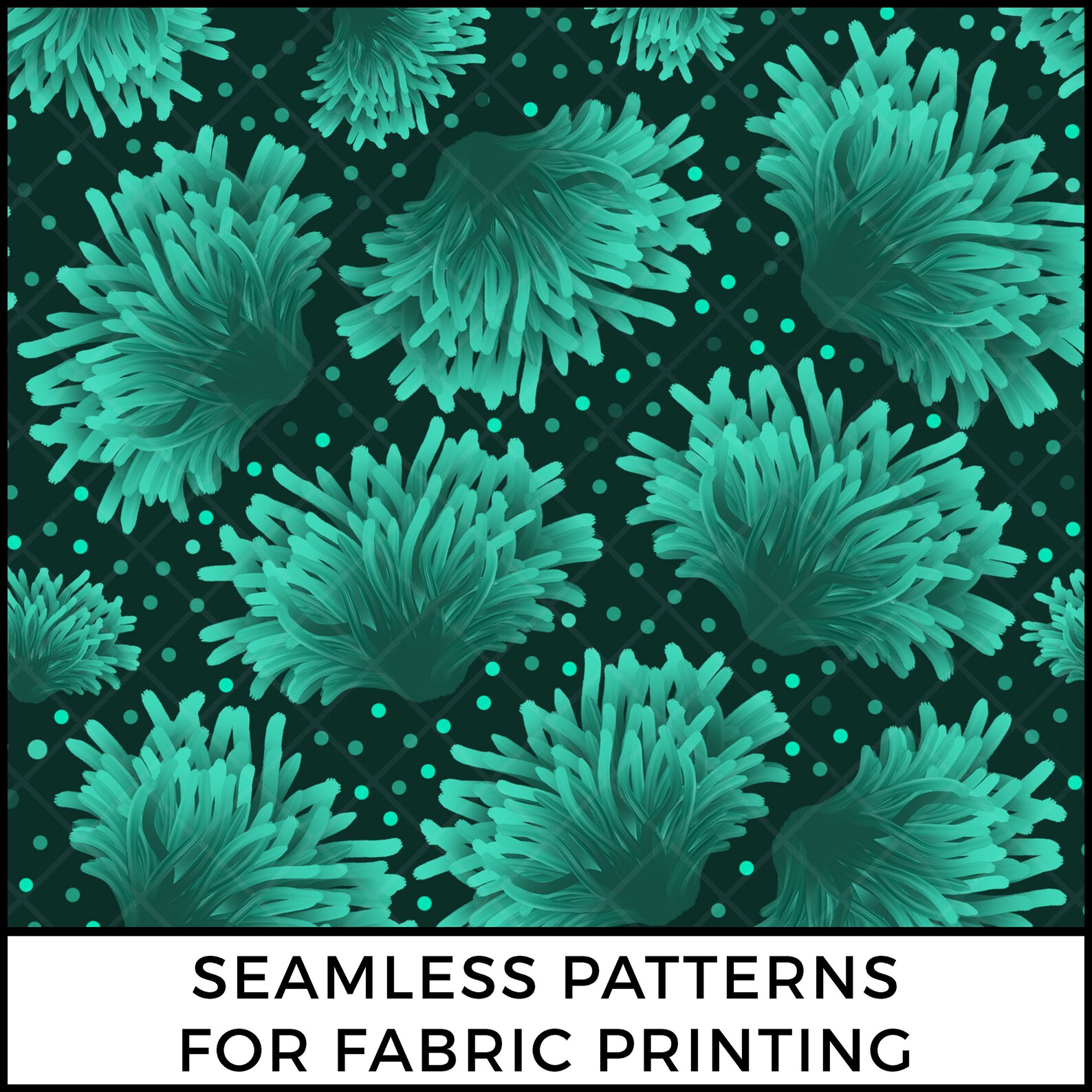 Seaweed Seamless Pattern Design Perfect for Fabric Printing - Etsy