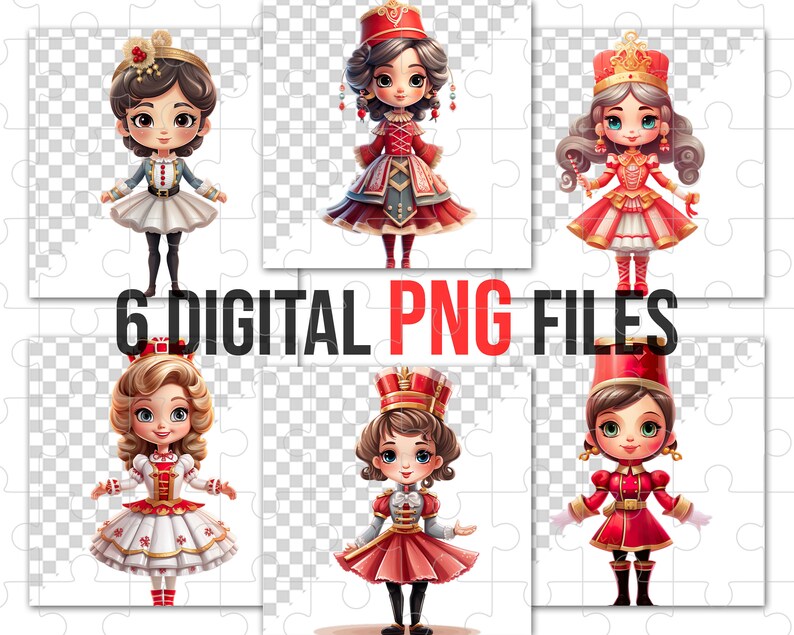Nutcracker Woman PNG Clipart 6 Transparent Digital Clipart Commercial ...