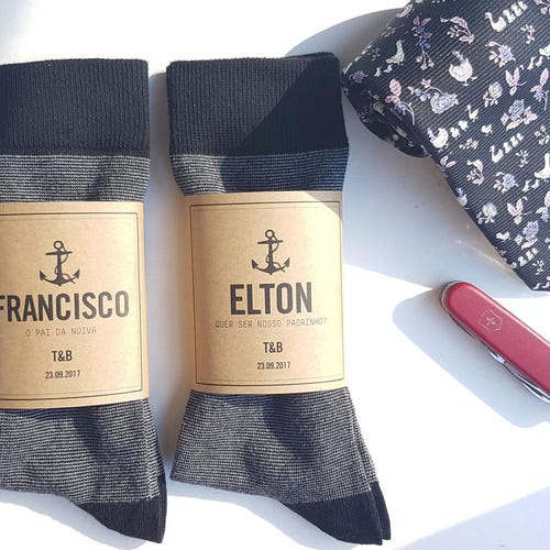 Personalized Sock LABELS Groomsmen Socks Best Man Socks - Etsy