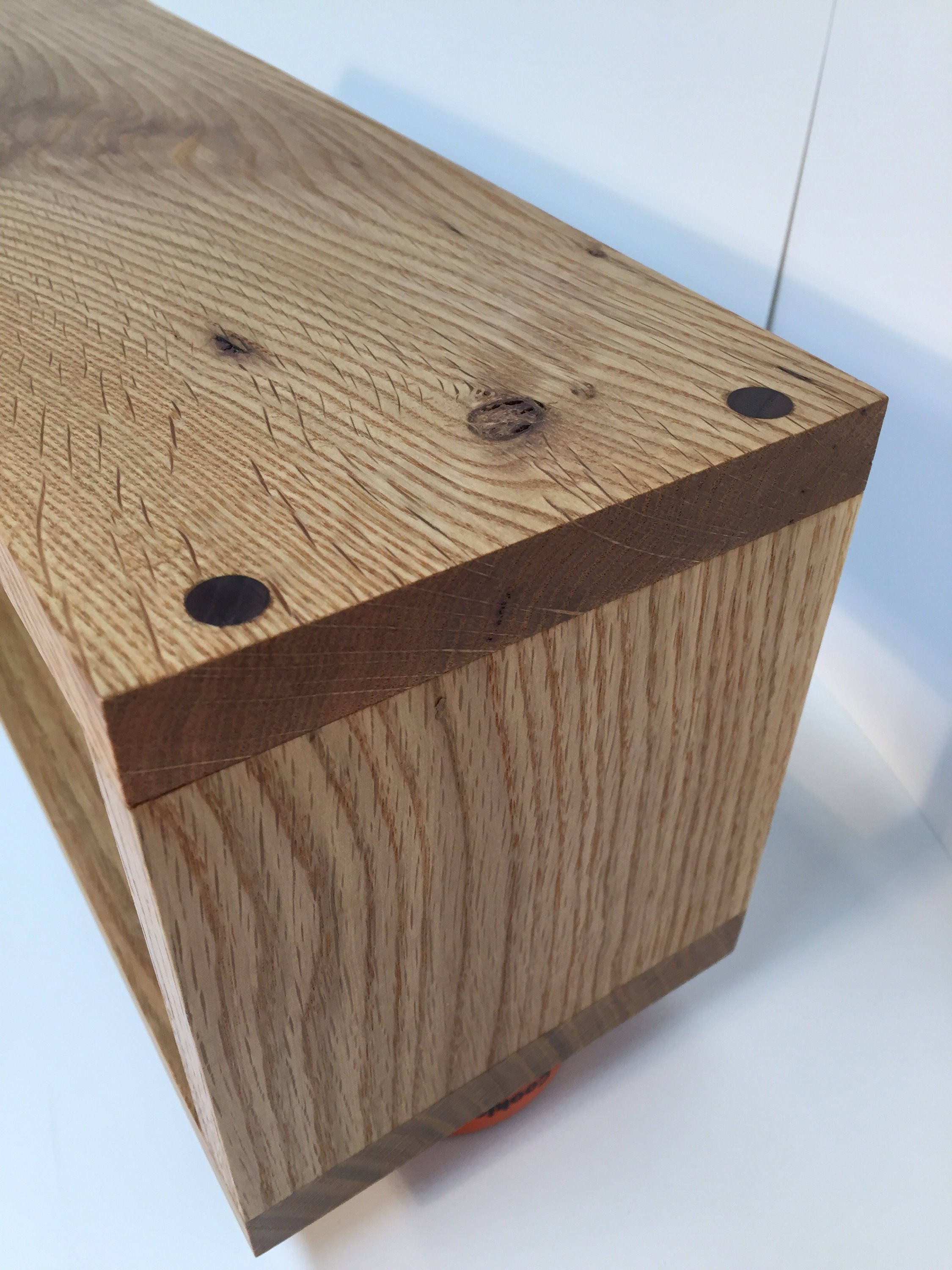 Solid Wood Box Shelf White Oak 6 Kitchen Bathroom Storage - Etsy