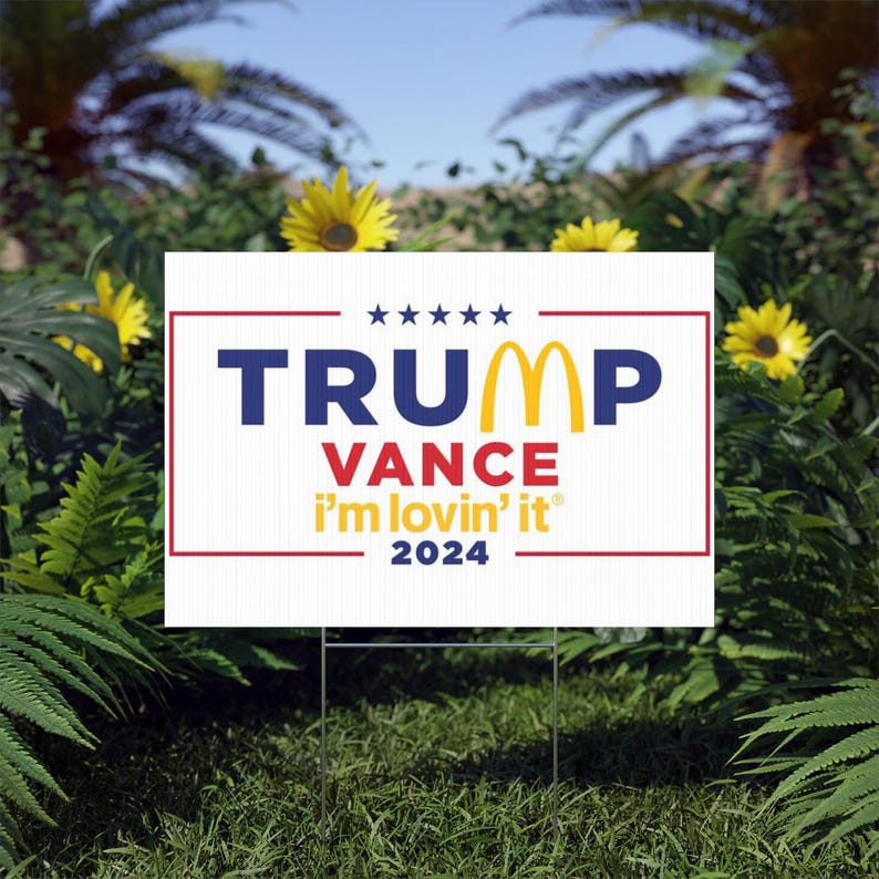 Trump Vance 2024 Make America Great Again Yard Sign With Stakes, Double ...