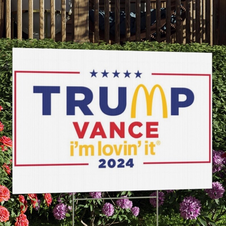 Trump Vance 2024 Make America Great Again Yard Sign With Stakes, Double ...