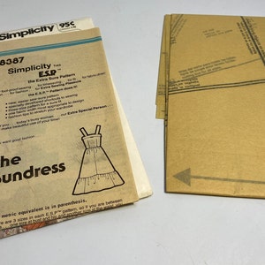 Vintage Simplicity Sewing Pattern 8387 Size N 10,12,14 Misses Sundress ...