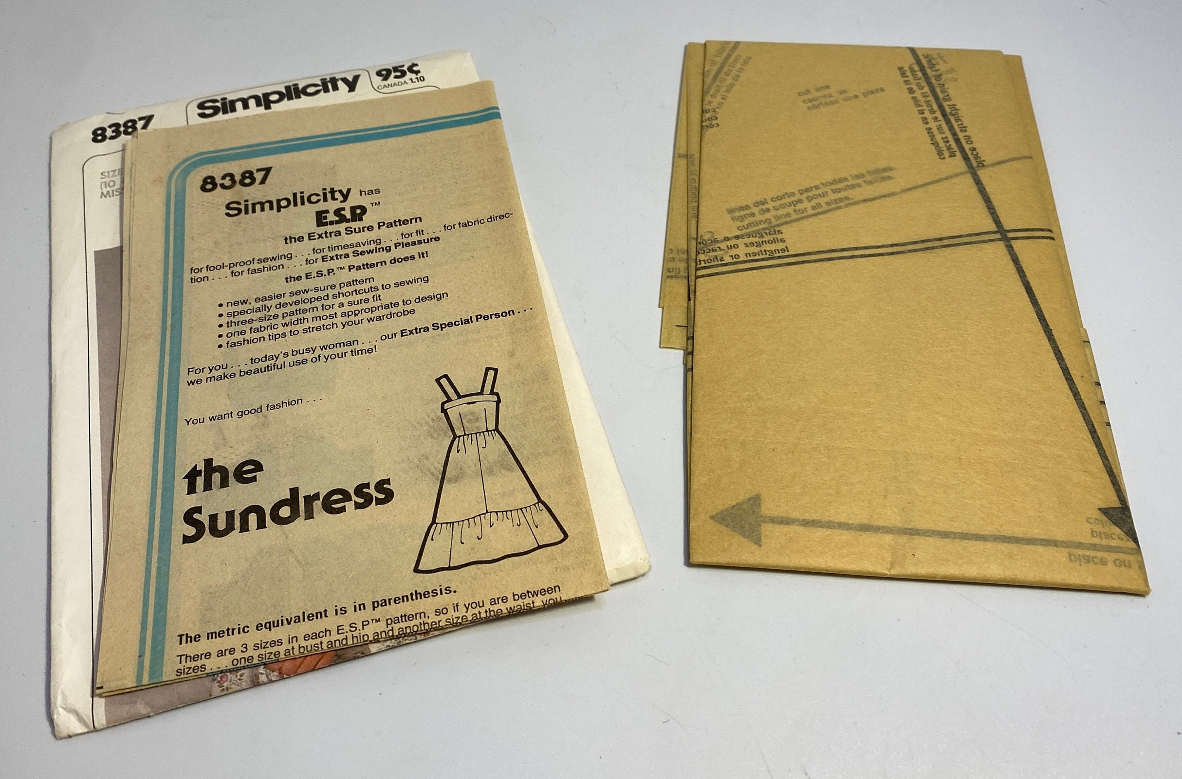 Vintage Simplicity Sewing Pattern 8387 Size N 101214 - Etsy