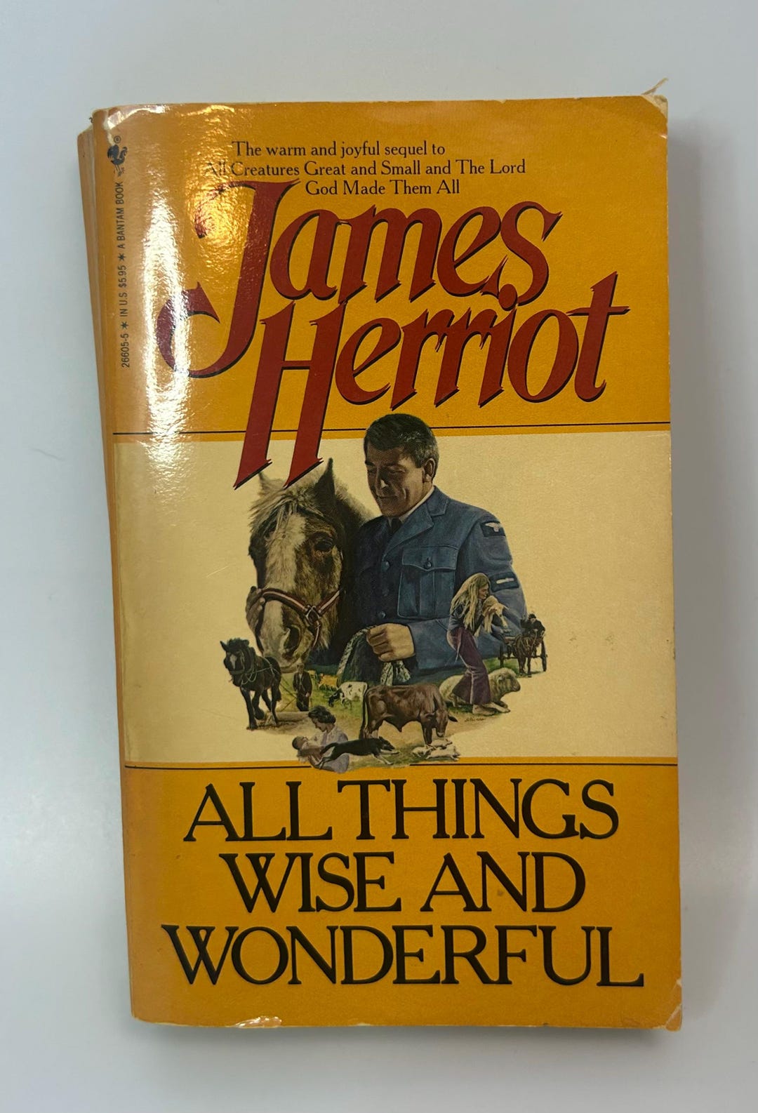 Vintage 'all Things Wise and Wonderful' James Herriot Paperback Book ...