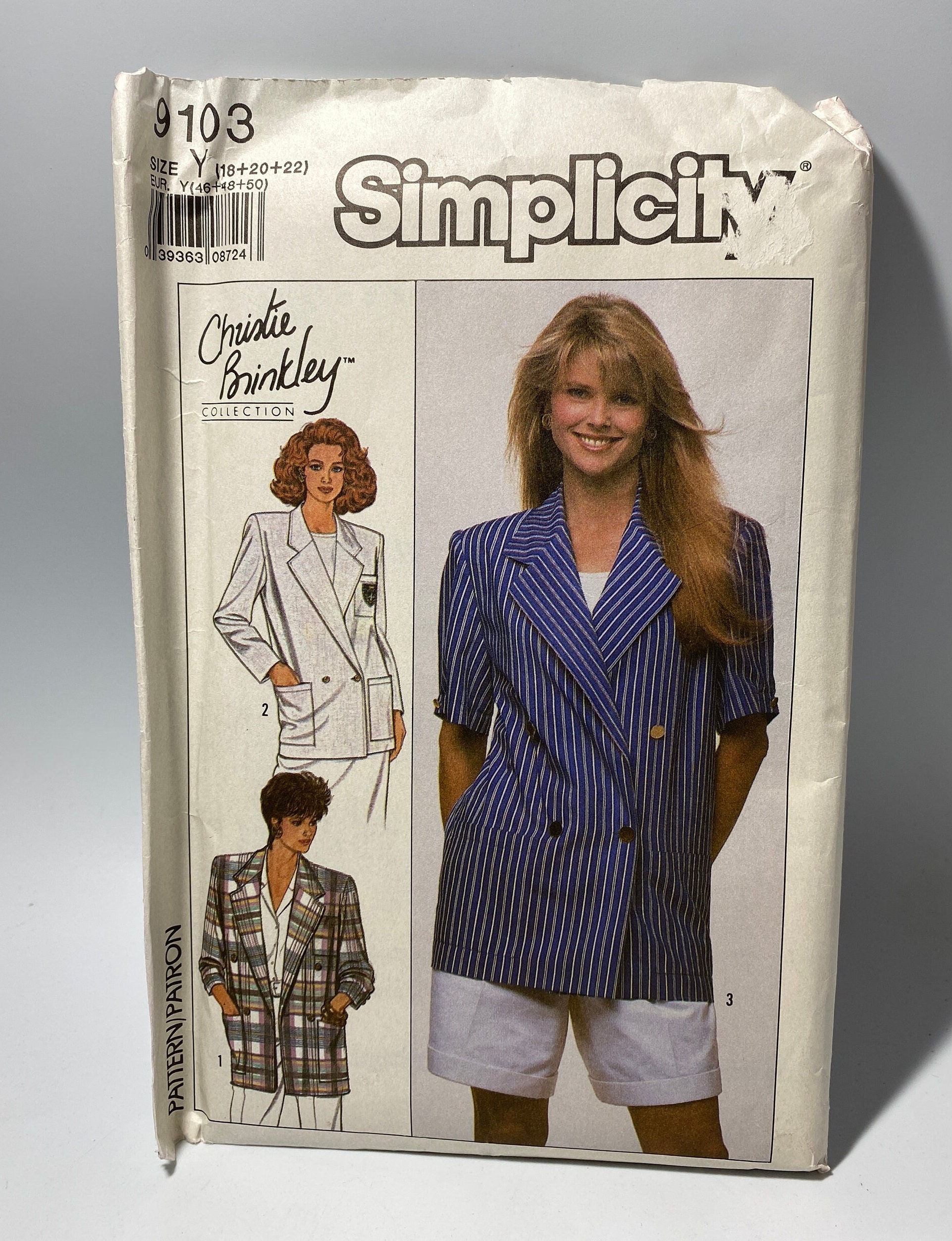 Vintage Simplicity Sewing Pattern 9103 Size Y 18-20-22 - Etsy