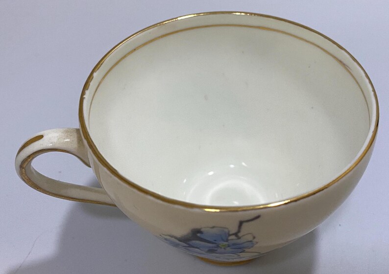 Vintage Foley Bone China Blue Flower Design Teacup and Saucer Set - Etsy
