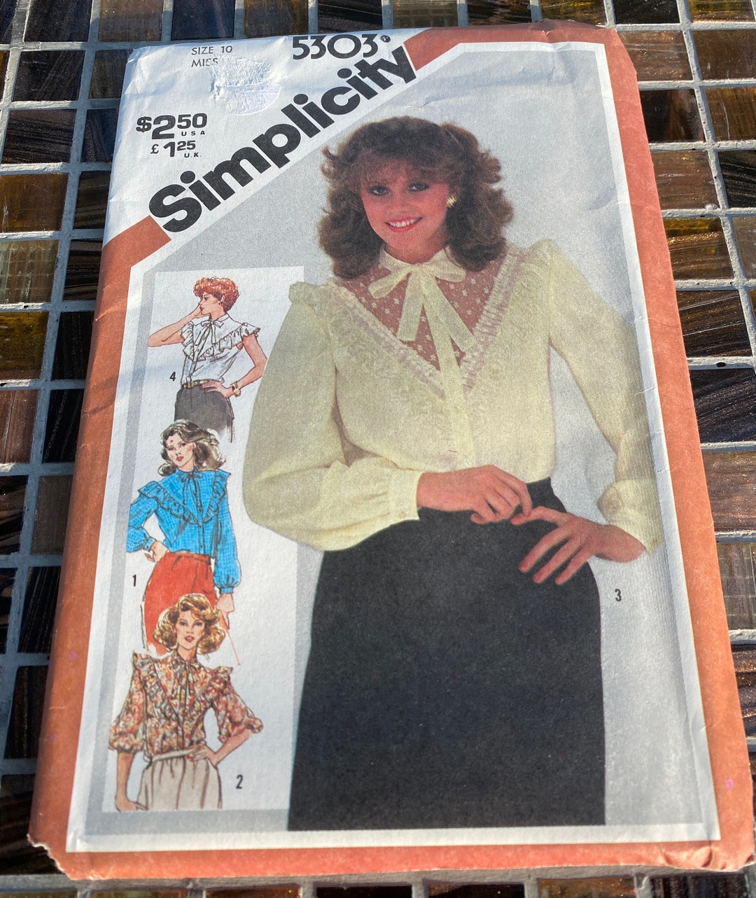 Vintage Simplicity Sewing Pattern 5303 Size 10 Misses Ruffle Blouse ...