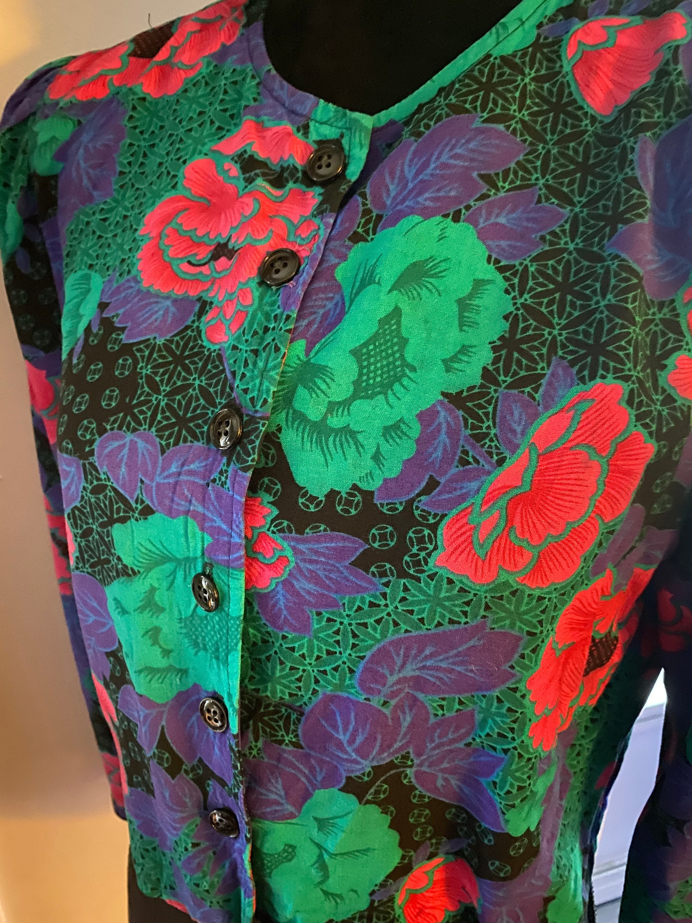 Vintage Jessica Howard by Mitchell Rodbell Button Front Long - Etsy