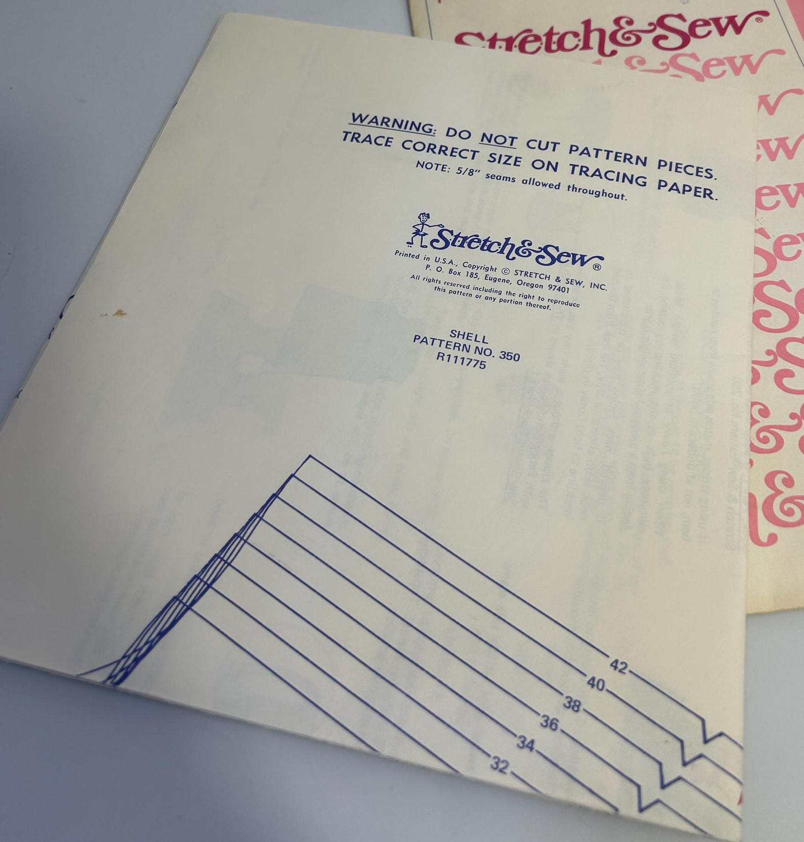 Vintage Stretch & Sew Sewing Pattern 350 Sizes 28-42 Ladies Shell ...