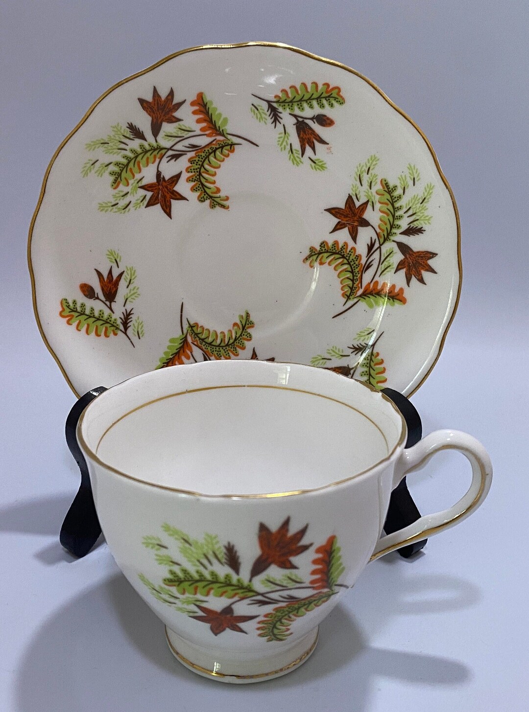 Vintage Colclough Bone China 'tiger Lily' Design Teacup and Saucer Set ...