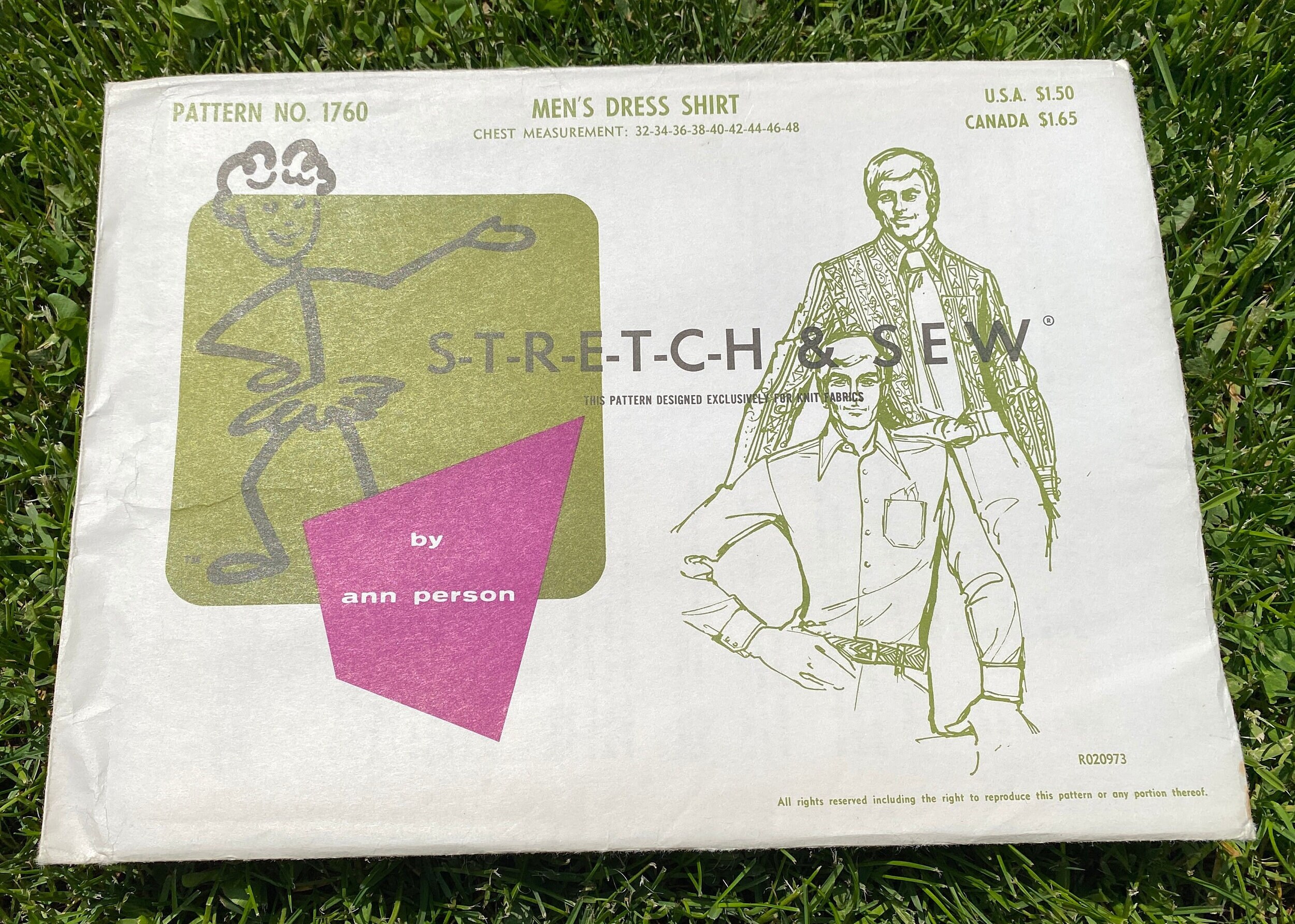 Vintage Stretch & Sew Sewing Pattern 1760 Chest Size 32-48 - Etsy