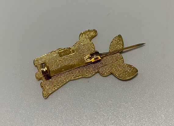 Vintage Aviva Taiwan Enamel Deer Pin 70s - Gem