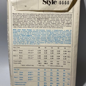 Vintage Style Sewing Pattern 4444 Misses Dress 1985 - Etsy