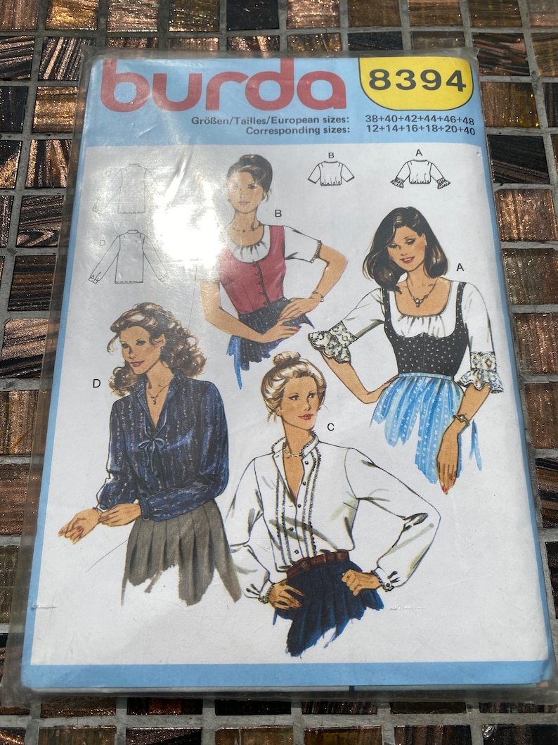 Vintage Burda Sewing Pattern 8394 Size Misses 12-40 Long and - Etsy