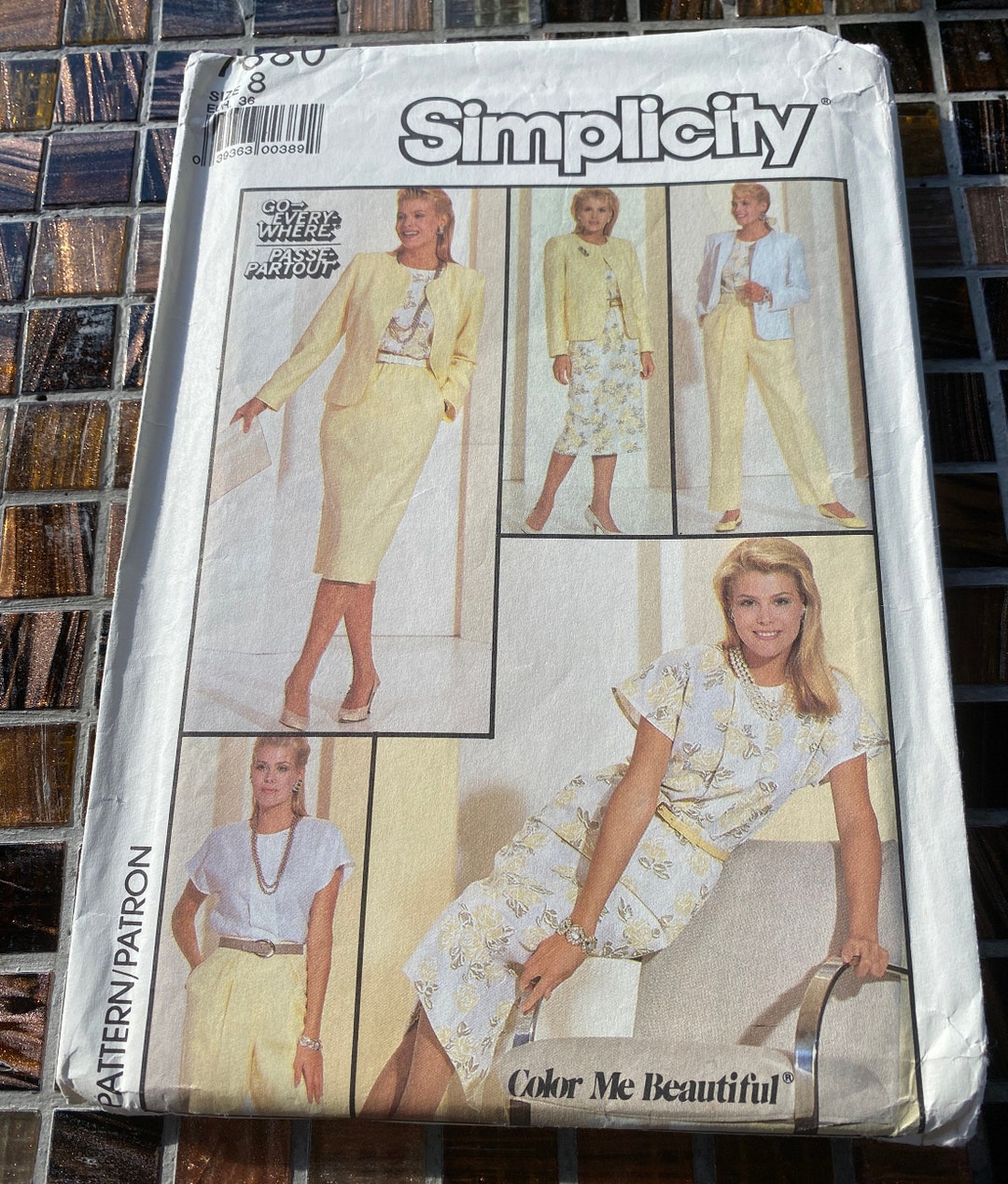 Vintage Simplicity Sewing Pattern 9880 Size 8 Misses Blouse, Skirt ...