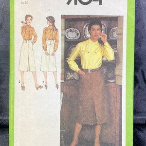 Vintage Simplicity Sewing Pattern 9104 Size 12 Misses Shirt and Skirt ...