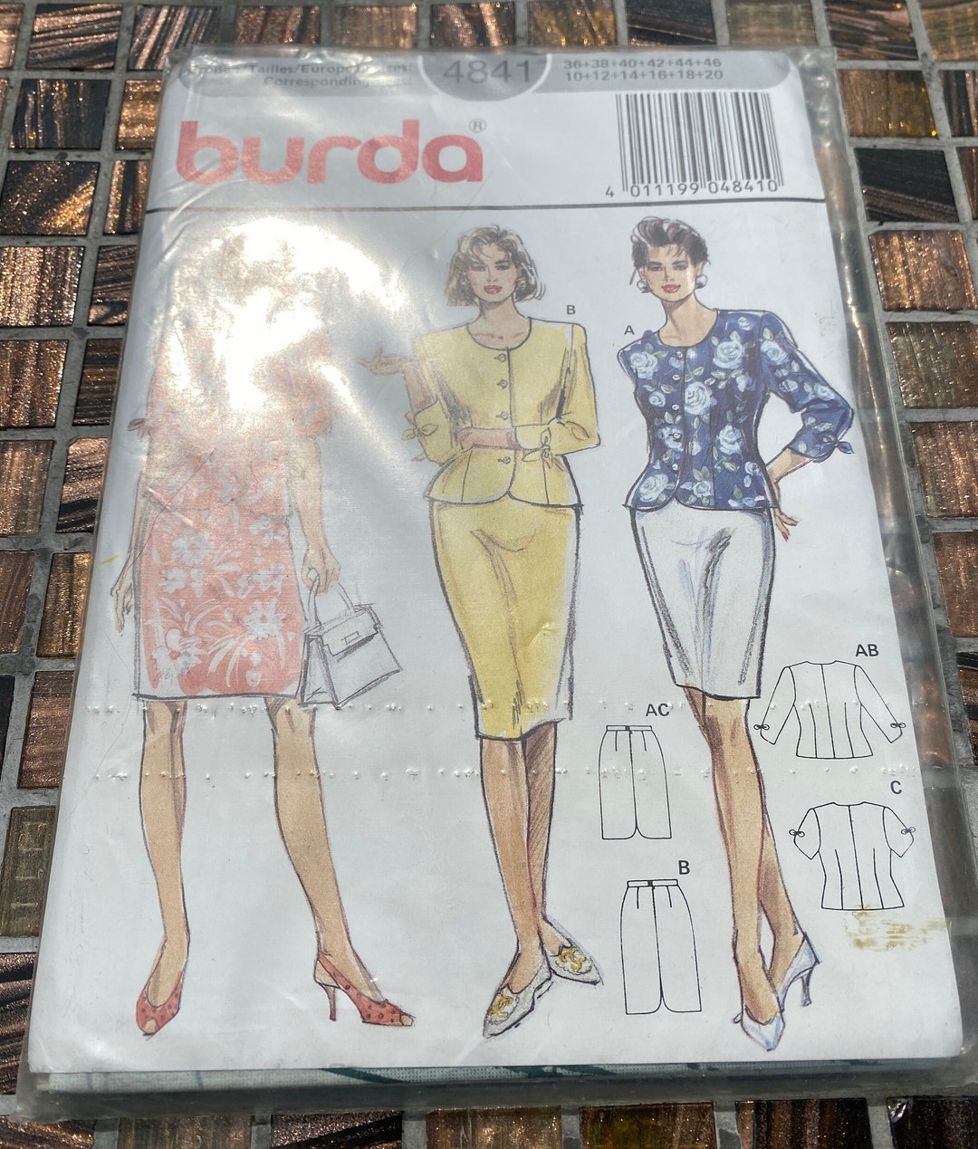 Vintage Burda Sewing Pattern 4841 Size Misses 10-20 Skirt and Jacket - Etsy