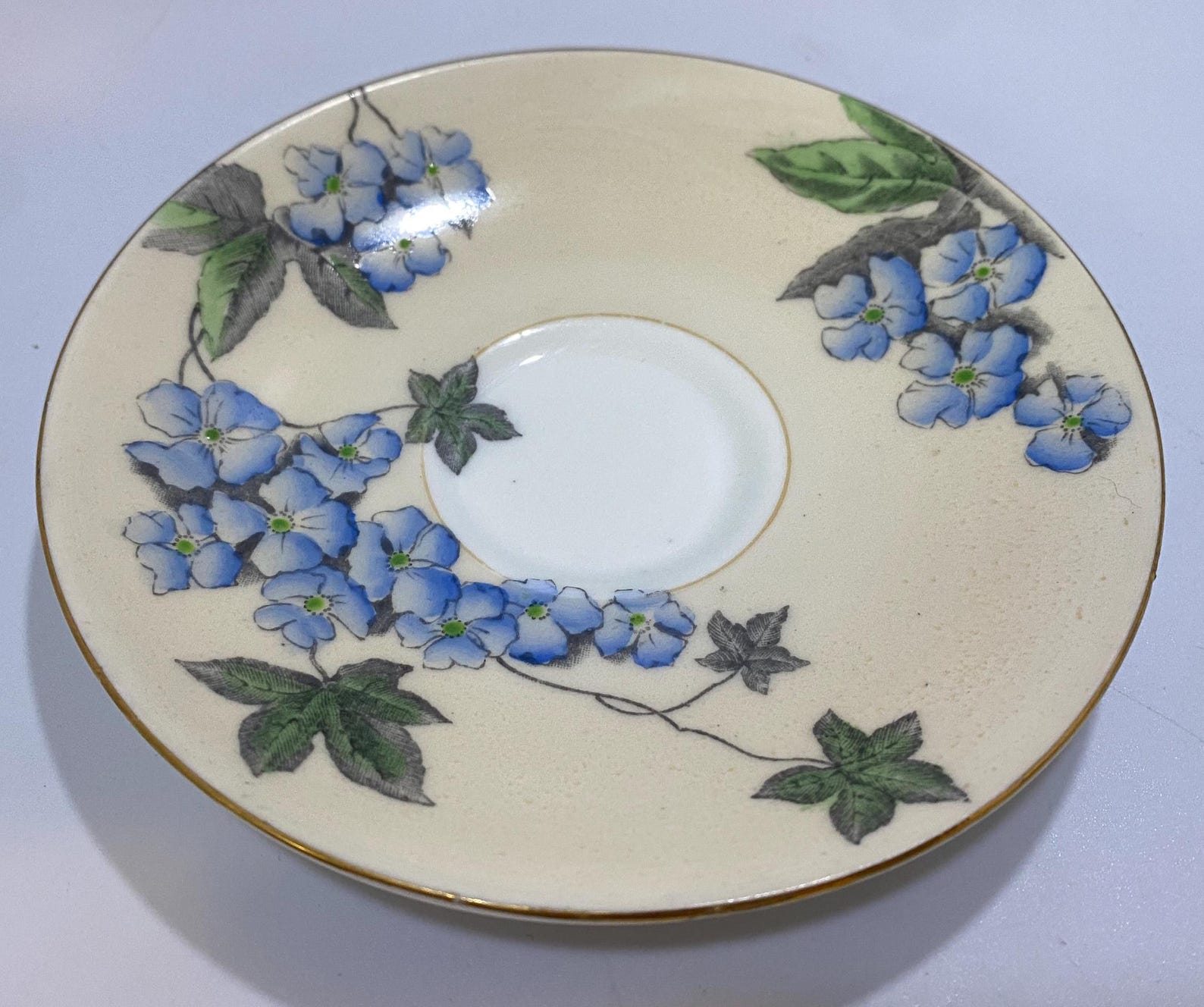 Vintage Foley Bone China Blue Flower Design Teacup and Saucer Set - Etsy