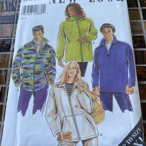 Vintage 'new Look' Sewing Pattern 6672 Size S-XXL Jacket/fleece - Etsy